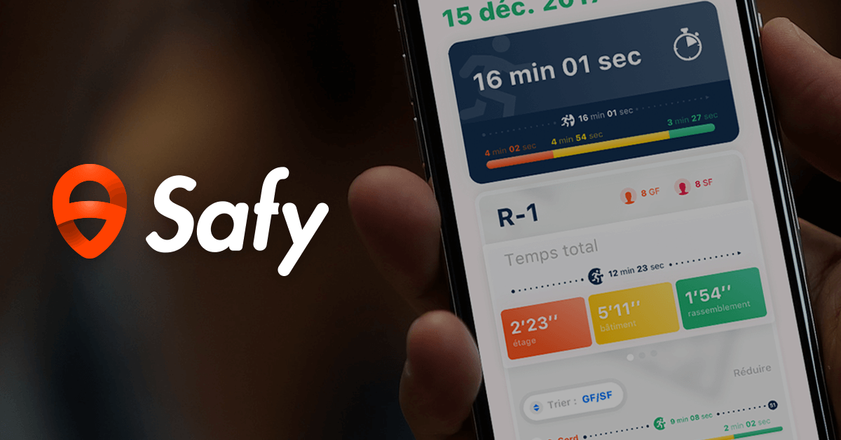 Safy. La solution d'aide à l'évacuation et au confinement.